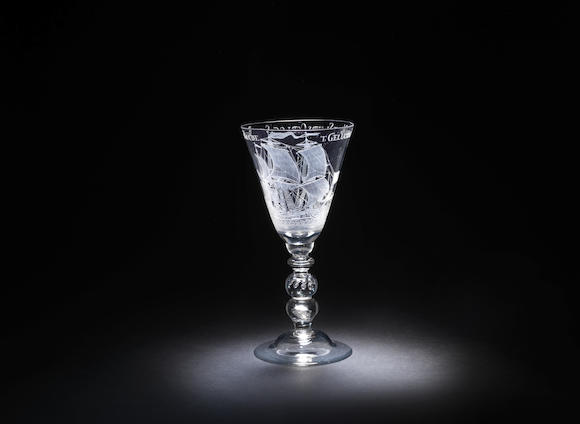 Bonhams An Important Dutch Engraved Armorial Goblet Circa 1747 50