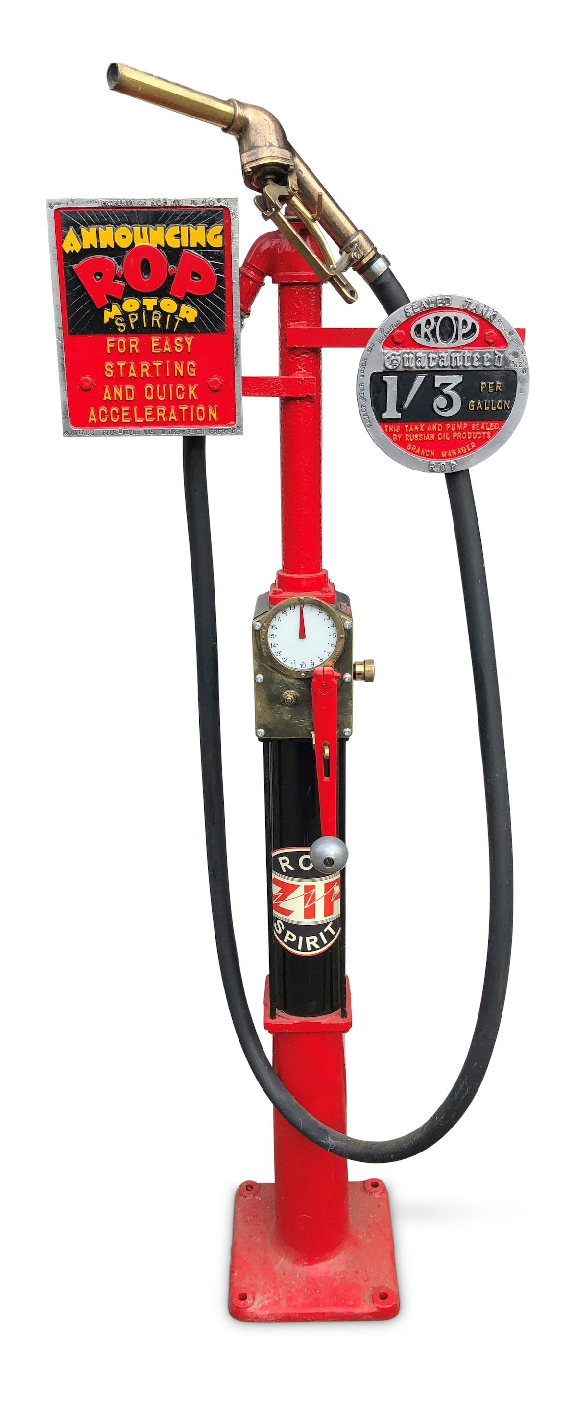 Bonhams Cars : A hand-cranked skeleton petrol pump, previously ...