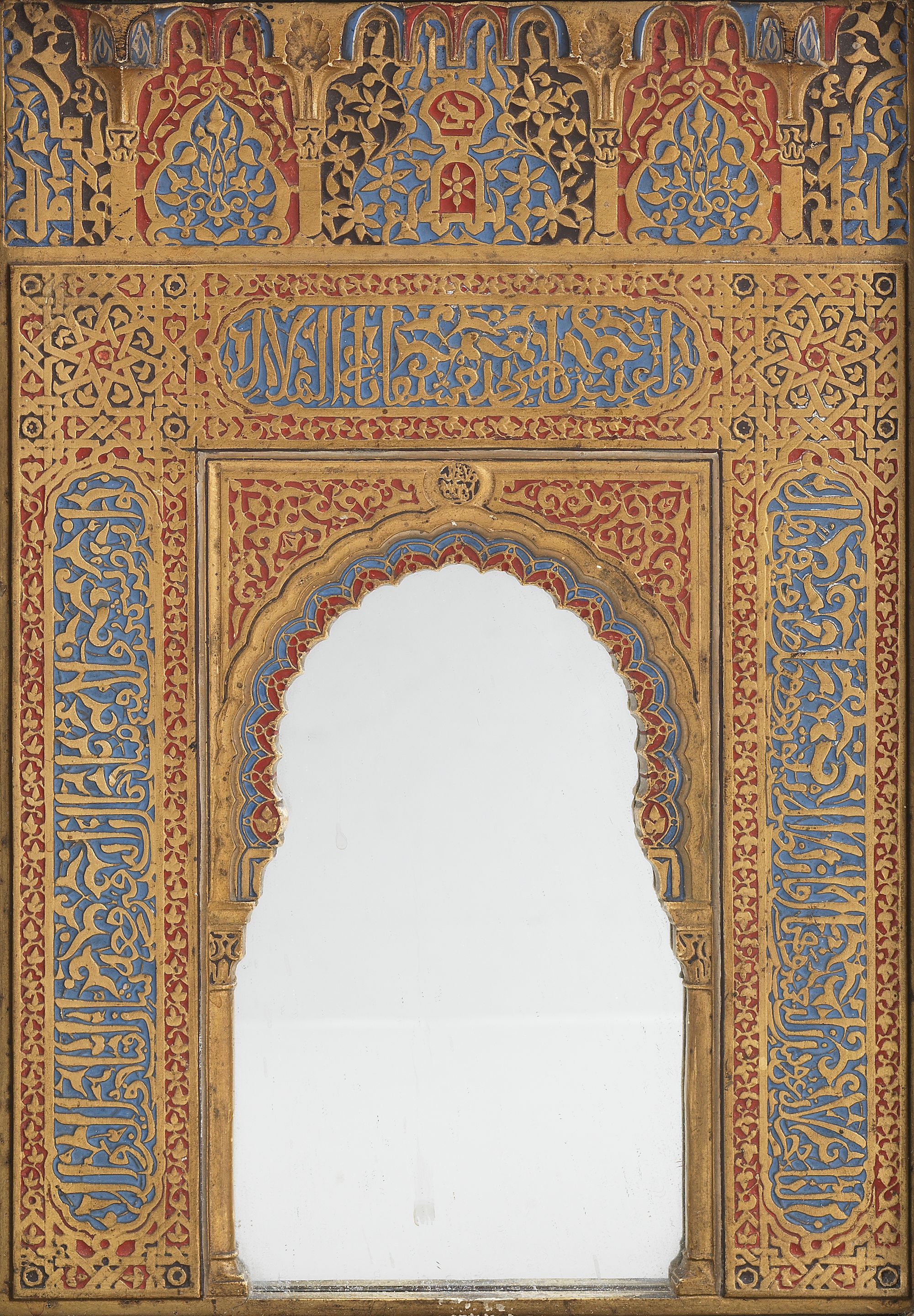 Bonhams : A large painted gesso Alhambra Mihrab Plaque Granada, circa 1900