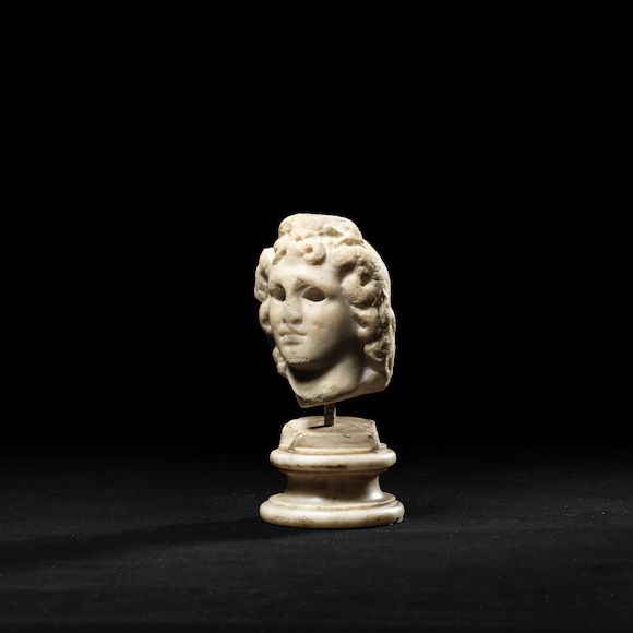 Bonhams : A Greek marble head of Alexander the Great as Zeus-Ammon