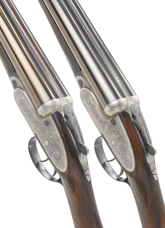 Bonhams : A pair of 12-bore self-opening sidelock ejector guns by J ...