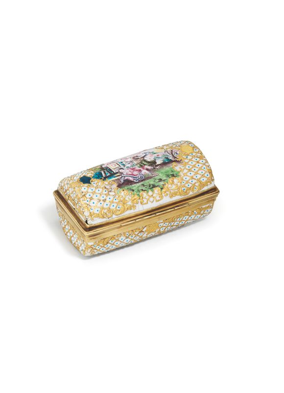 Bonhams : A European enamel snuff box, probably Berlin or Paris, circa 1750