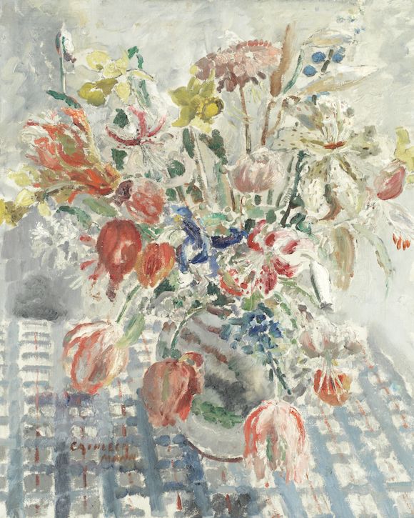 Bonhams : Cathleen S. Mann (British, 1896-1959) Still Life of Flowers