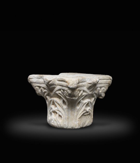 Bonhams : A late Roman-early Byzantine marble column capital