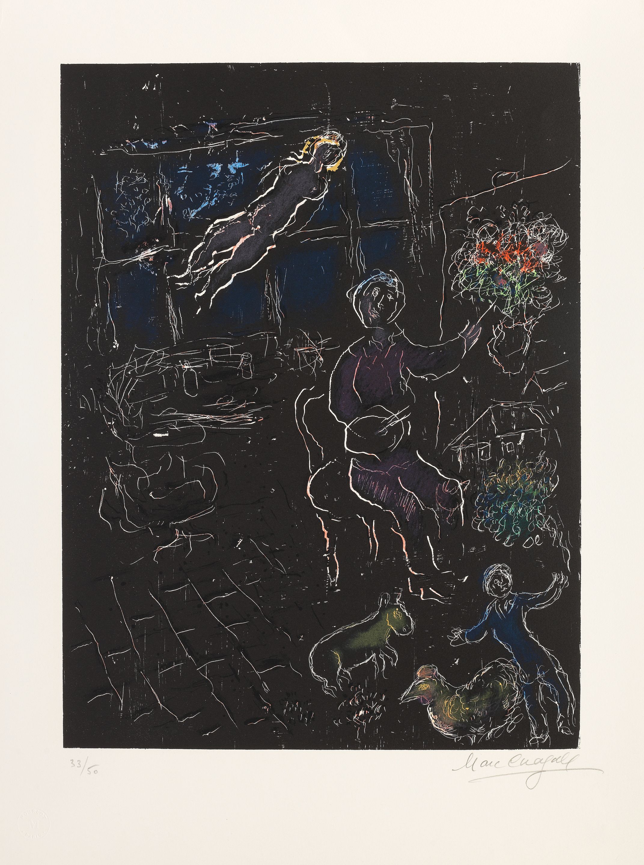 Bonhams : Marc Chagall (1887-1985) L'Atelier de Nuit Lithograph in ...