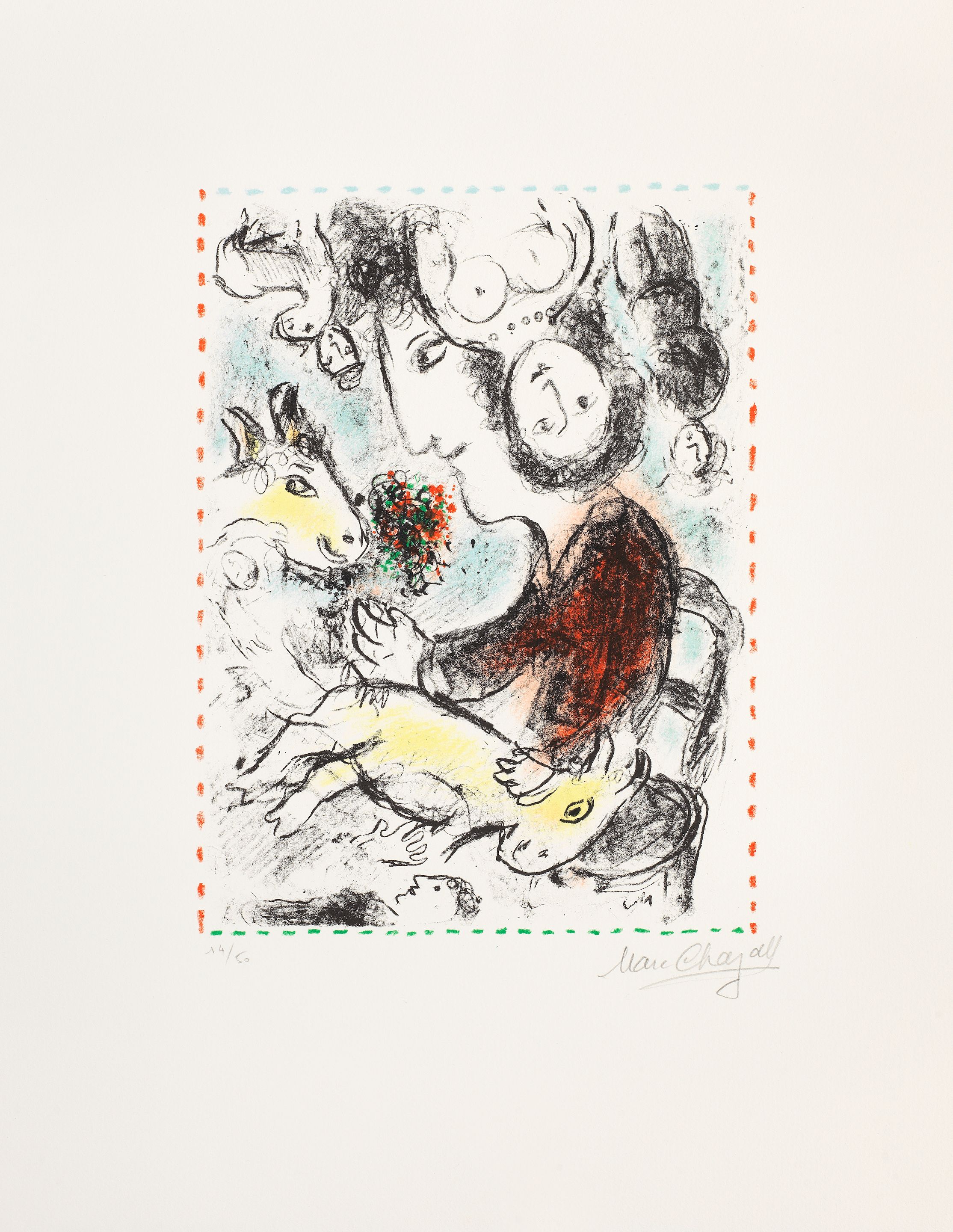 Bonhams : Marc Chagall (1887-1985) L'Artiste a la Chèvre Lithograph in ...