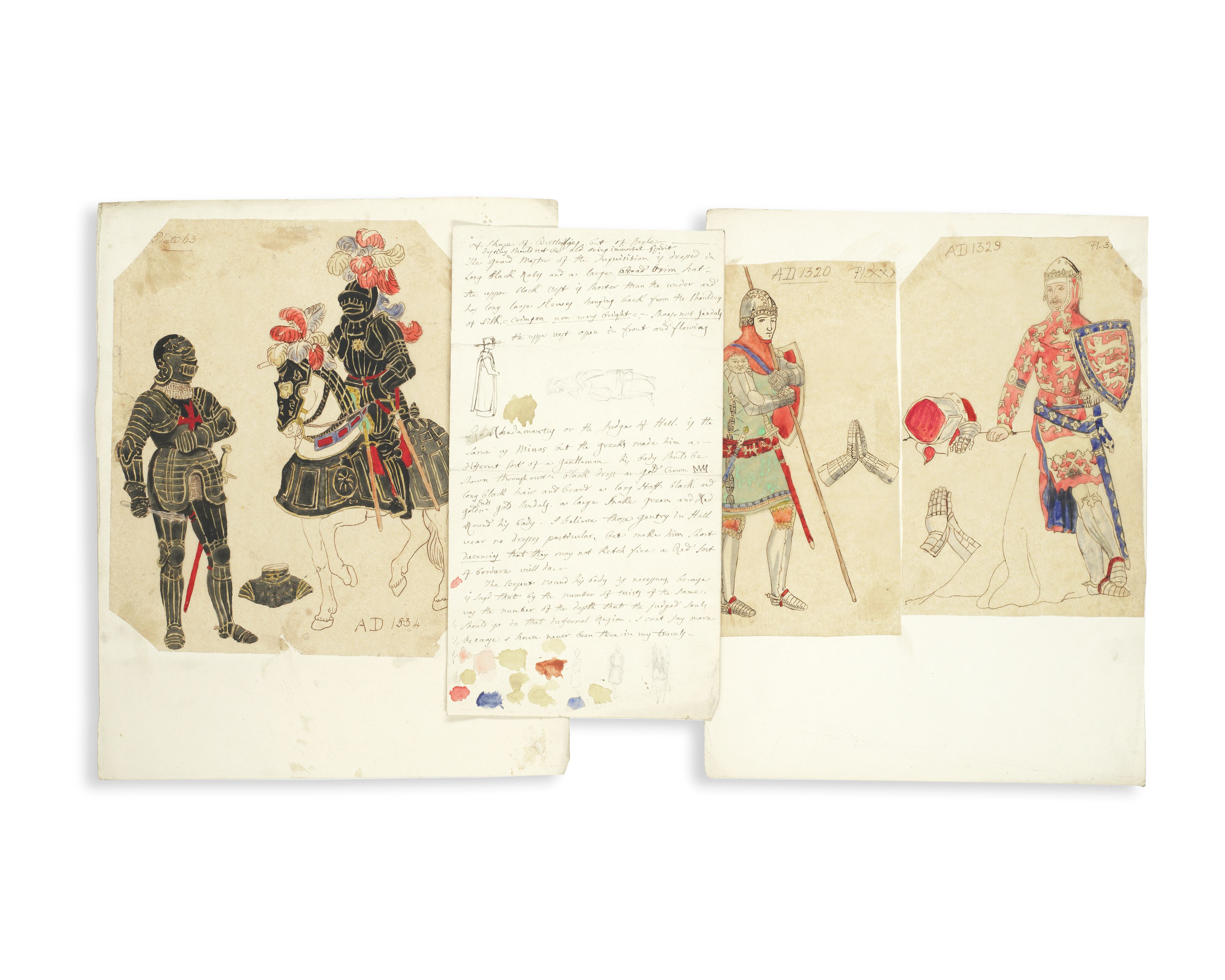 Bonhams : COSTUME A large collection of nineteenth century pen ...