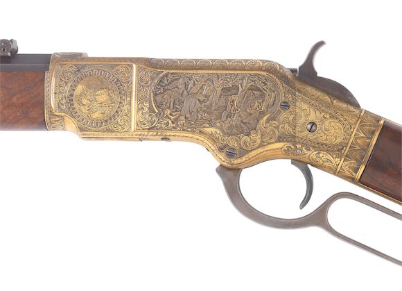 Bonhams : A fine and rare relief-engraved .44 (R.F.) 'Model 1866' lever ...
