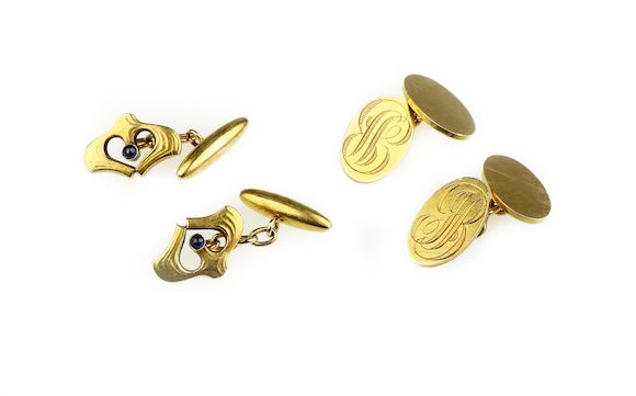 Bonhams : A pair of gentleman's cufflinks, Deakin & Francis, and a pair ...