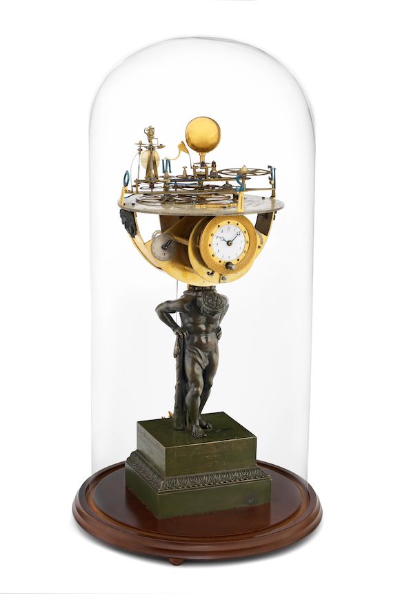 Bonhams : A fine and rare early 19th century bronze tellurion clock ...