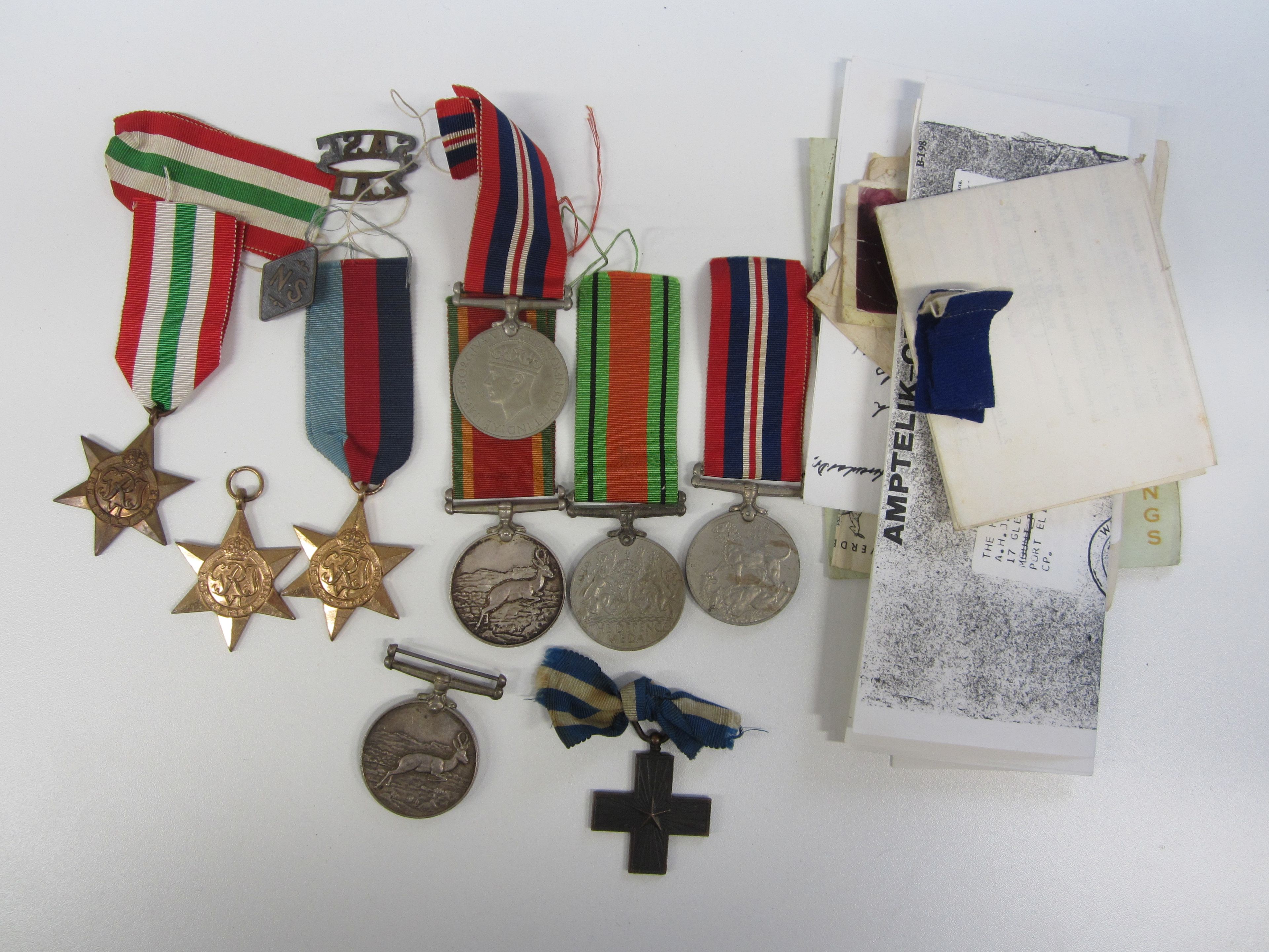 Bonhams : Five to Corporal J.J.Sutton, South African Service Corps,