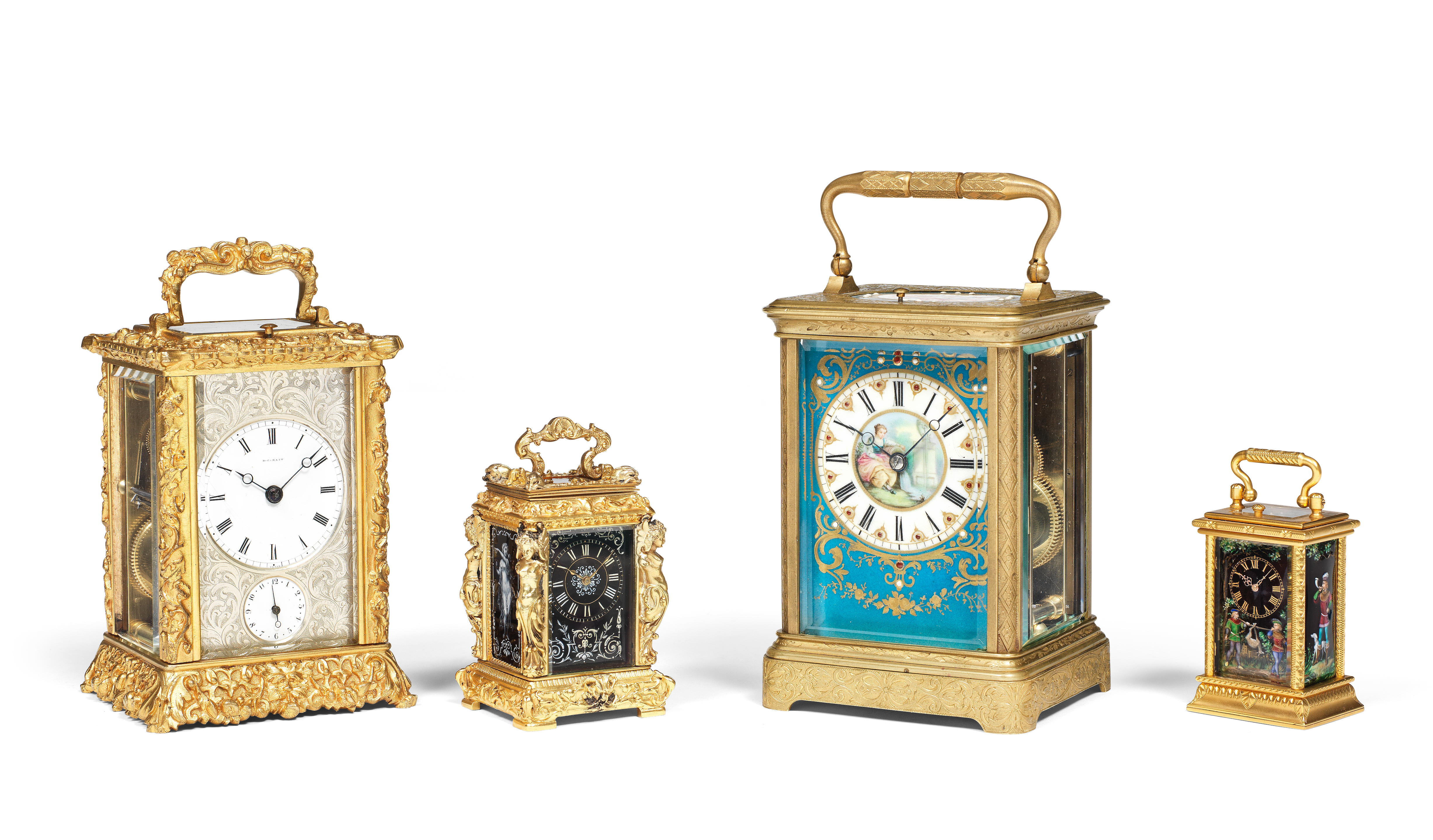 Bonhams : A late 19th century repeating carriage clock with original ...