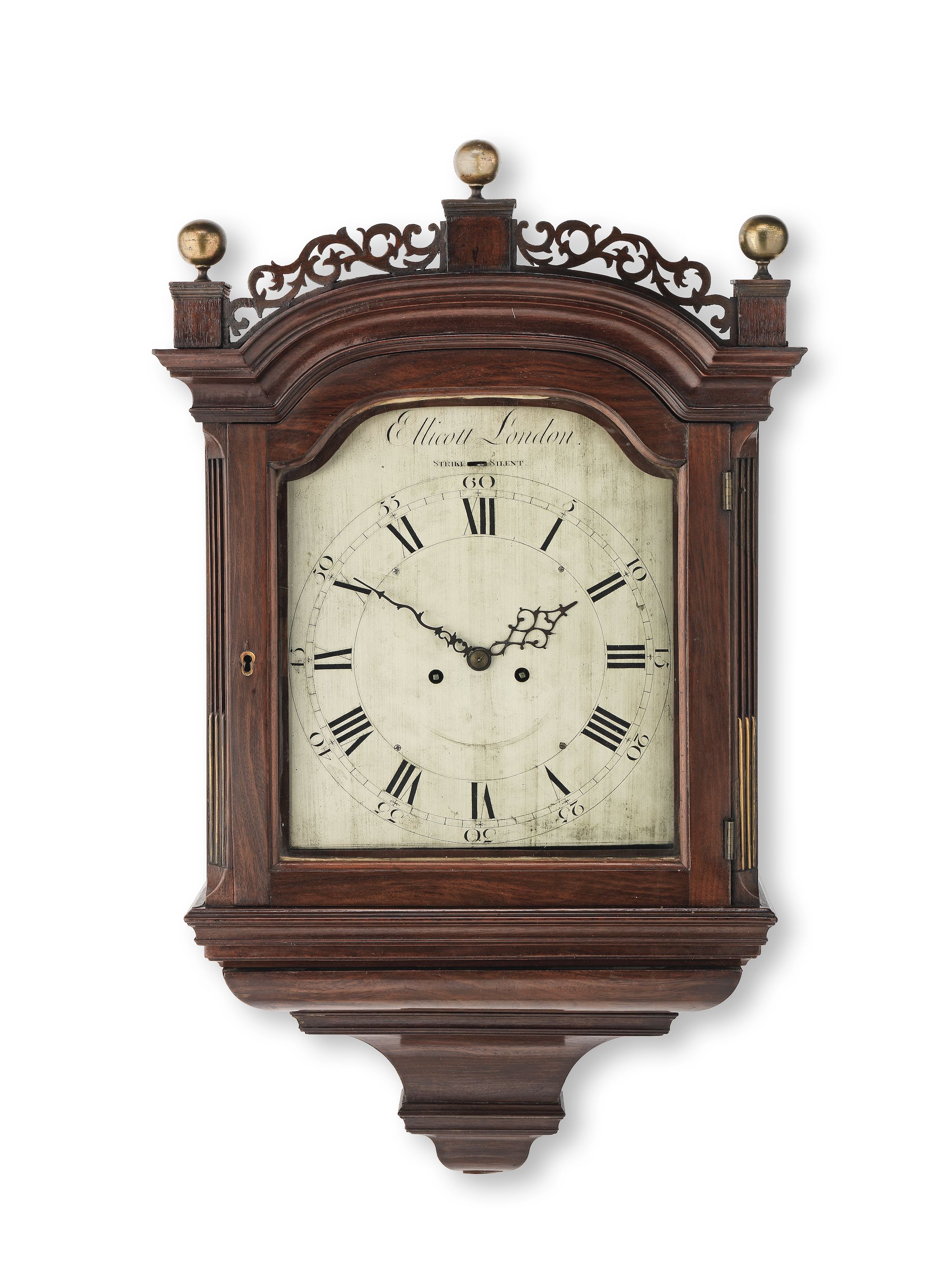 Bonhams : A good and rare late 18th century mahogany hooded striking ...