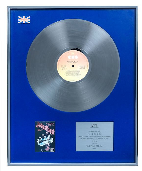 Bonhams : Judas Priest/K. K. Downing: A 'Silver' sales award for the ...