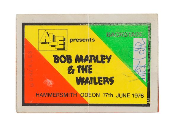 Bonhams : Bob Marley & The Wailers: a backstage pass for their show at ...