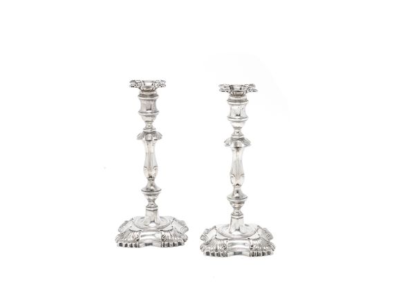 Bonhams : A matched pair of large silver candlesticks William Hutton ...