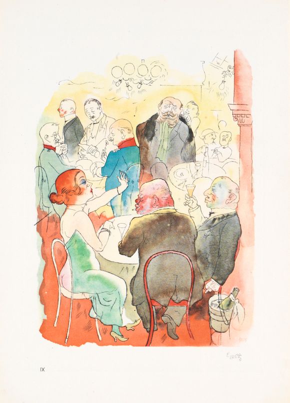 Bonhams : George Grosz (German, 1893-1959) 'Pappi und Mammi' & 'Soirée ...