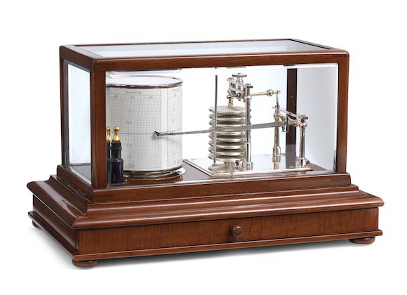 Bonhams : A late 19th century mahogany and nickle plated Barograph ...