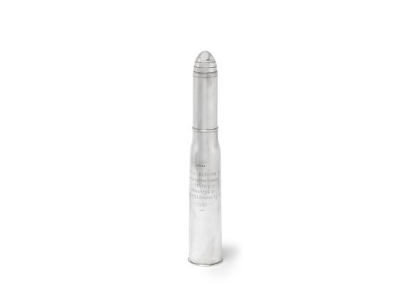 Bonhams : A silver military trophy cocktail shaker Charles Edwards ...
