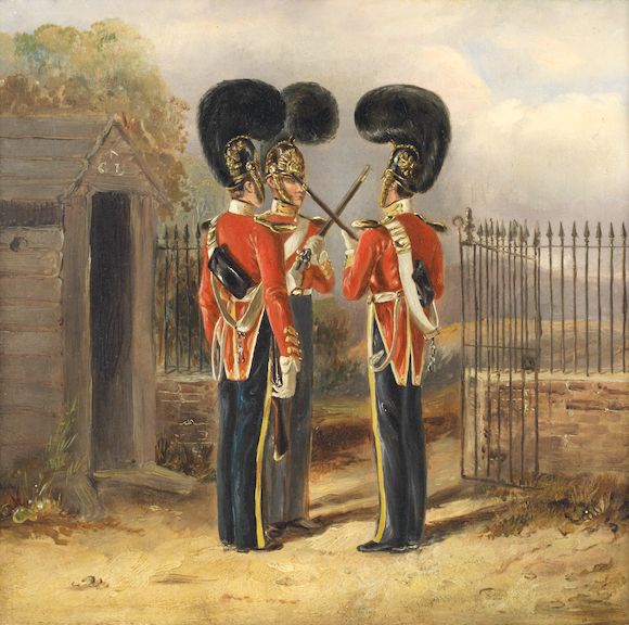 Bonhams : English School, 19th century Changing the guard - the 6th ...