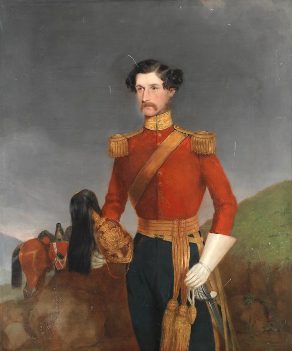 Bonhams : English School, 19th century Three quarter-length portrait of ...