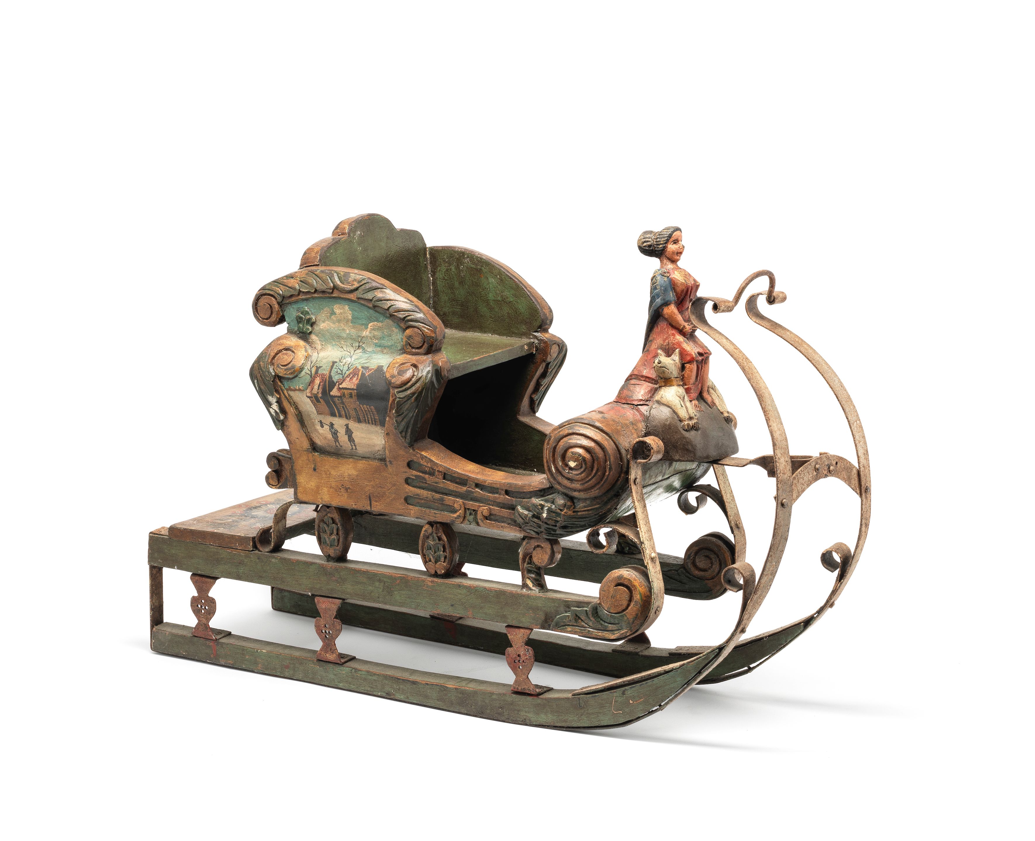 Bonhams : An unusual Northern European painted wood and wrought-iron ...