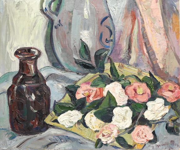 Bonhams : Irma Stern (South African, 1894-1966) Still life of roses and ...