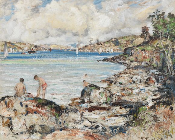 Bonhams : James Kay, RSA RSW (British, 1858-1942) Summer Day on the ...