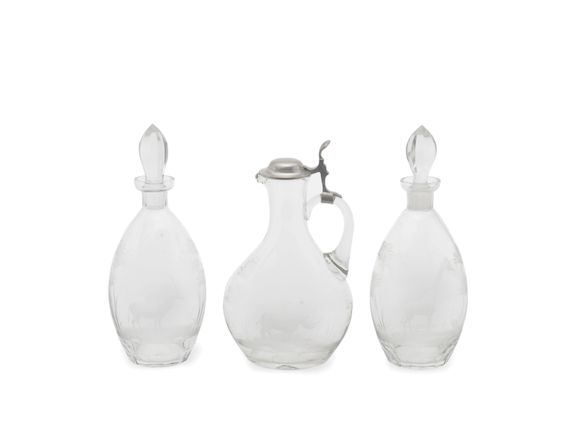 Bonhams : A collection of mid 20th century 'Safari' glassware engraved ...