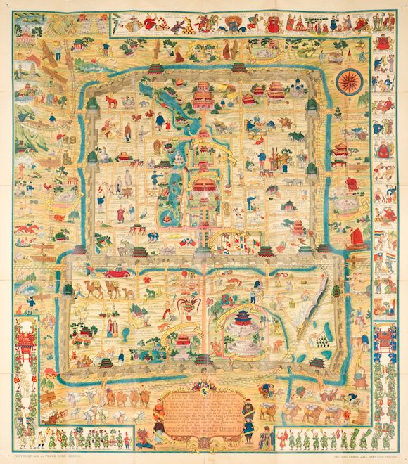 Bonhams : DORN (FRANK) A Map and History of Peiping. With Explanatory ...