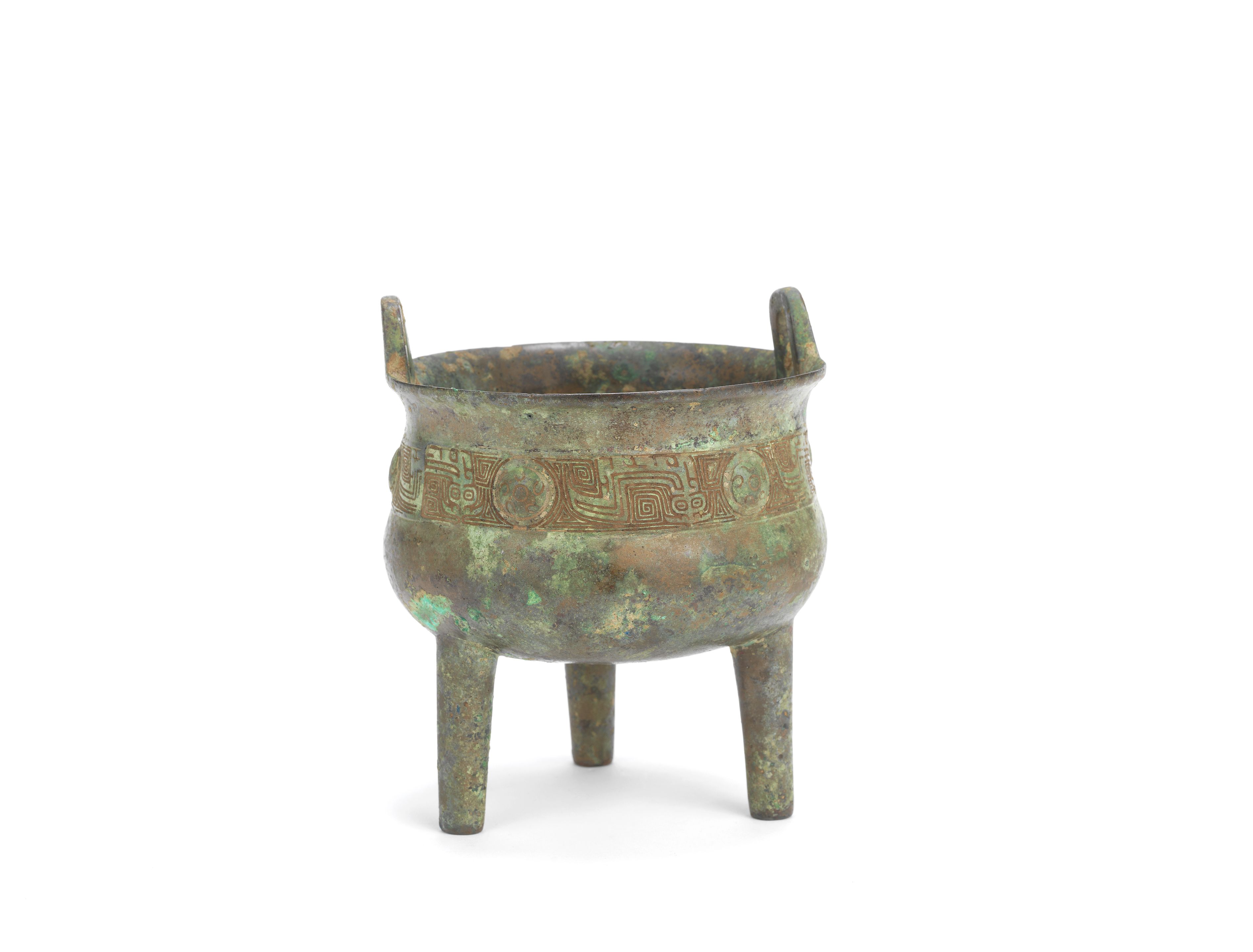 Bonhams : An archaic bronze ritual tripod vessel, ding Shang/Western ...