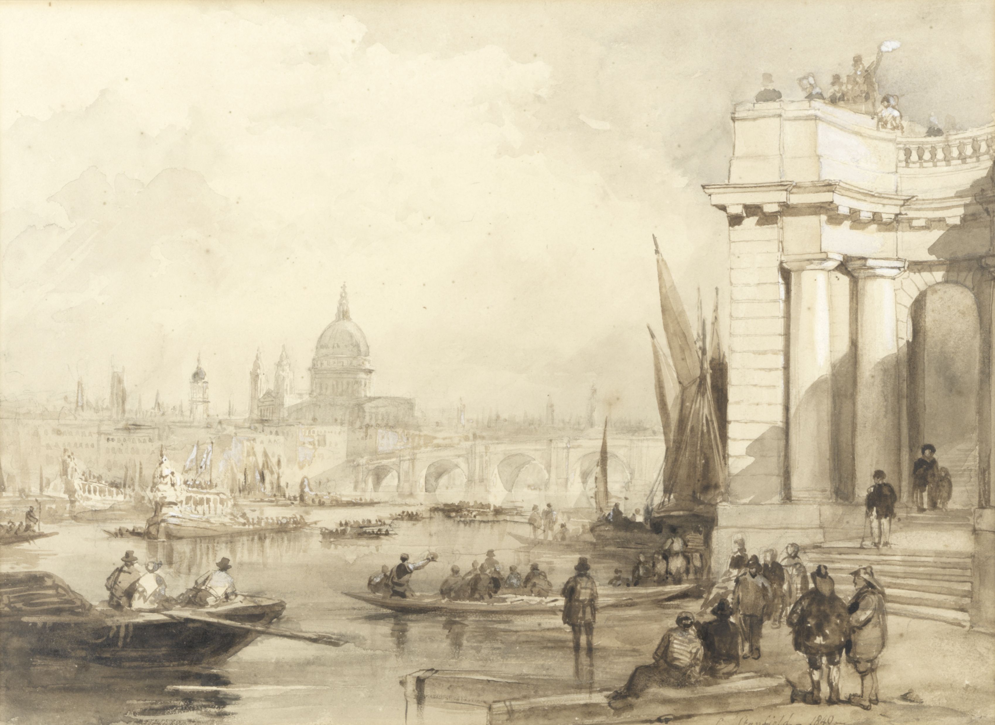 Bonhams : Clarkson Stanfield, R.A. (British, 1793-1867) A flotilla on ...