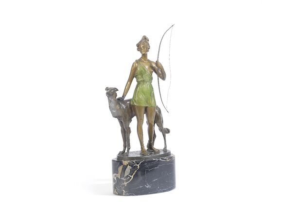 Bonhams : Bruno Zach (German, 1891-1935) 'Diana the Huntress': An Art ...