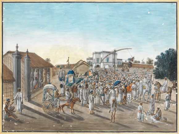 Bonhams : The hook-swinging festival (charak puja), attributed to the ...