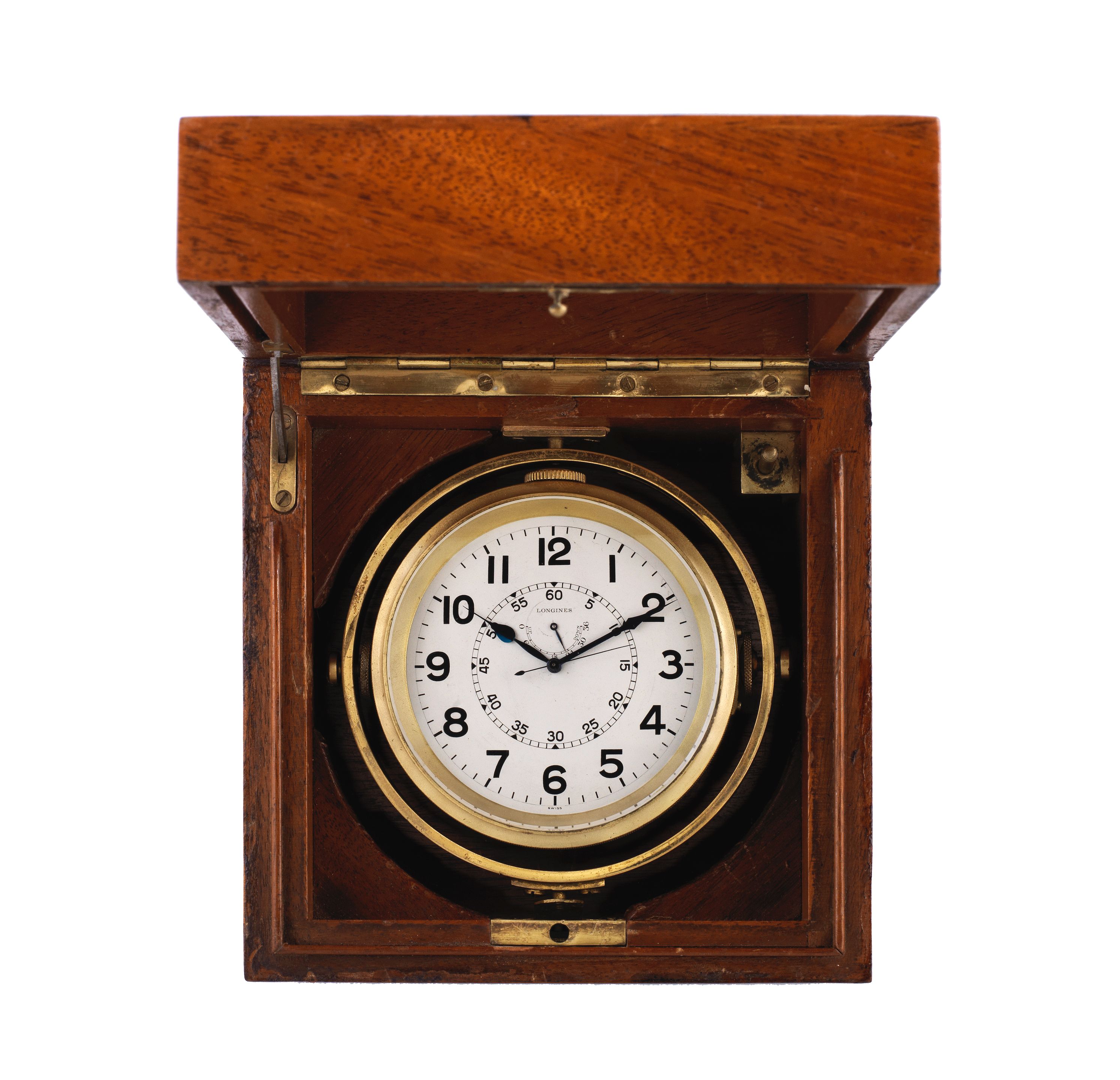 Bonhams : Longines. A brass cased marine deck chronometer gimbal ...