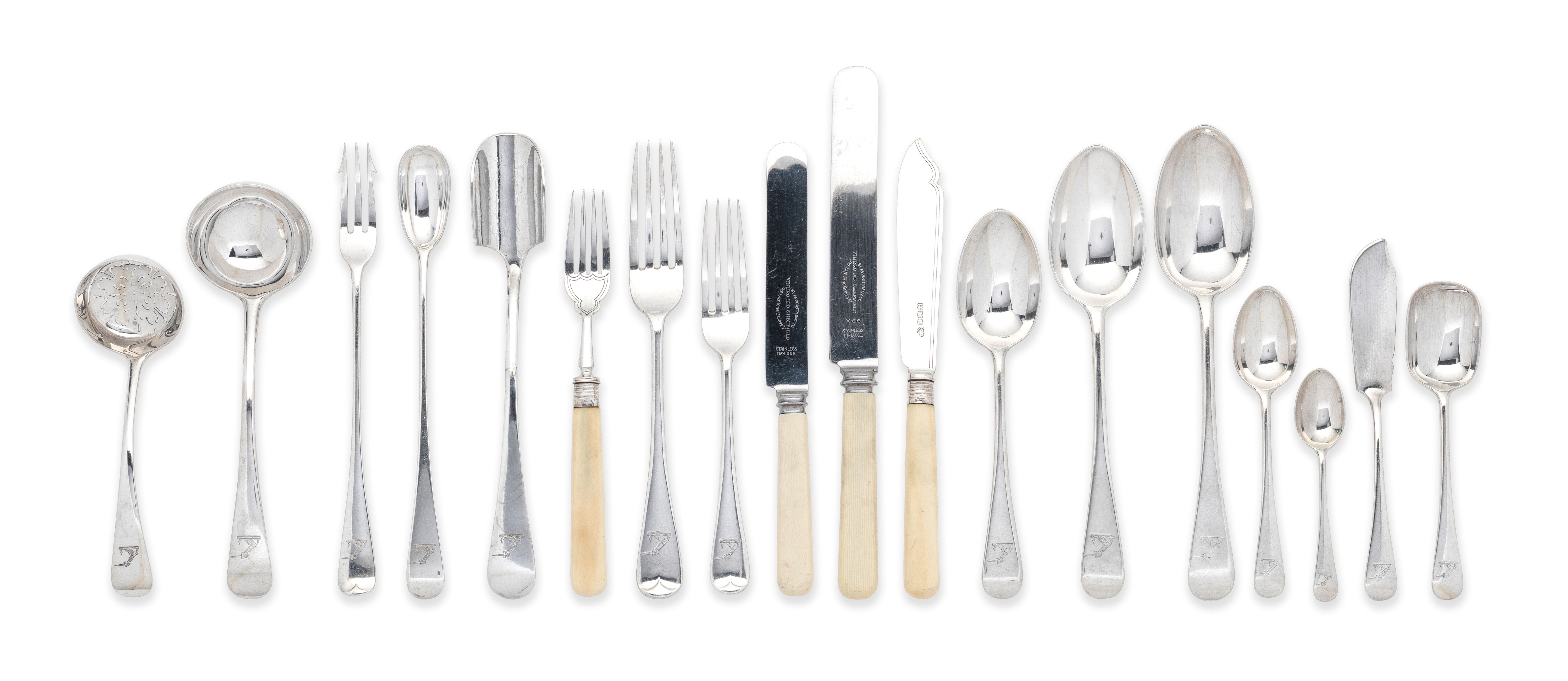 Bonhams : An Old English pattern silver flatware service Goldsmiths ...