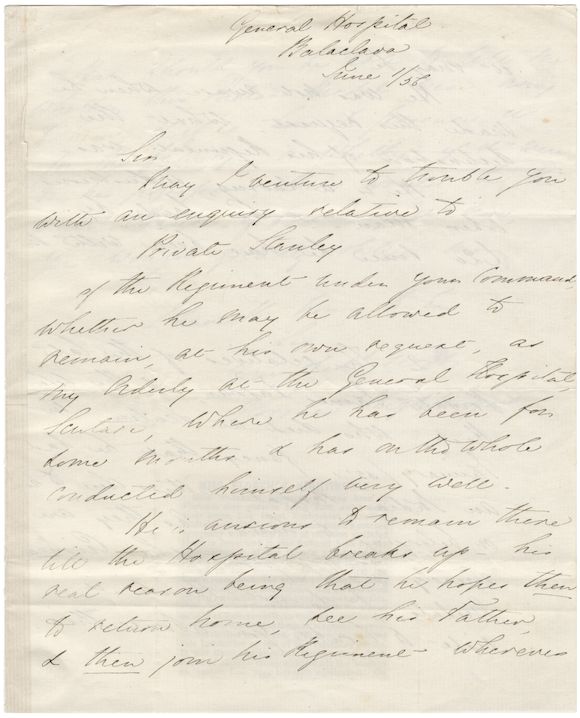 Bonhams : NIGHTINGALE (FLORENCE) Autograph letter signed ("Florence ...