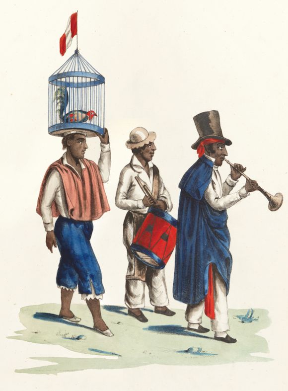 Bonhams : SOUTH AMERICA - COSTUME Album of 78 hand-coloured ...