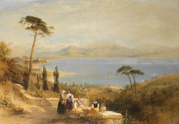 Bonhams : George Edwards Hering (British, 1805-1879) The Gulf of Spezia