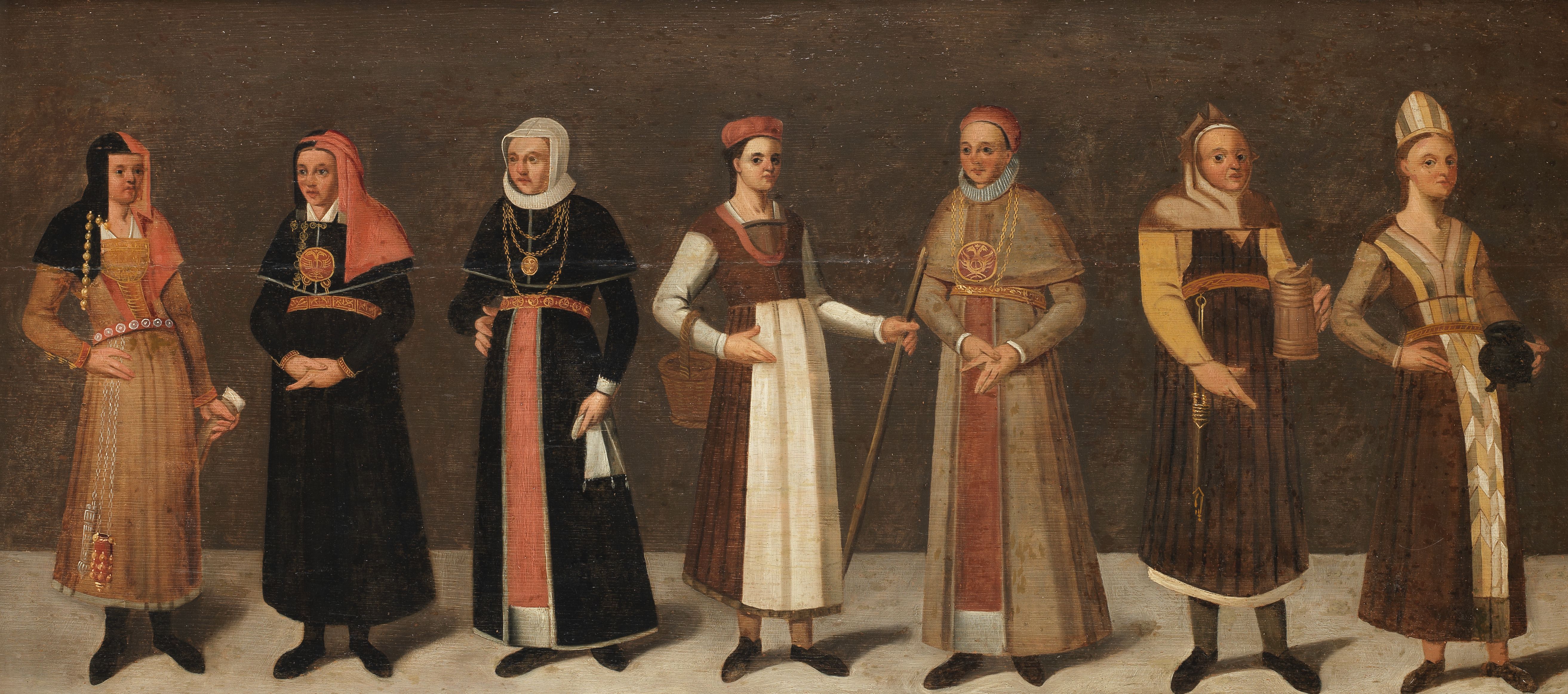 Bonhams : Flemish School, 17th Century Figures in costume