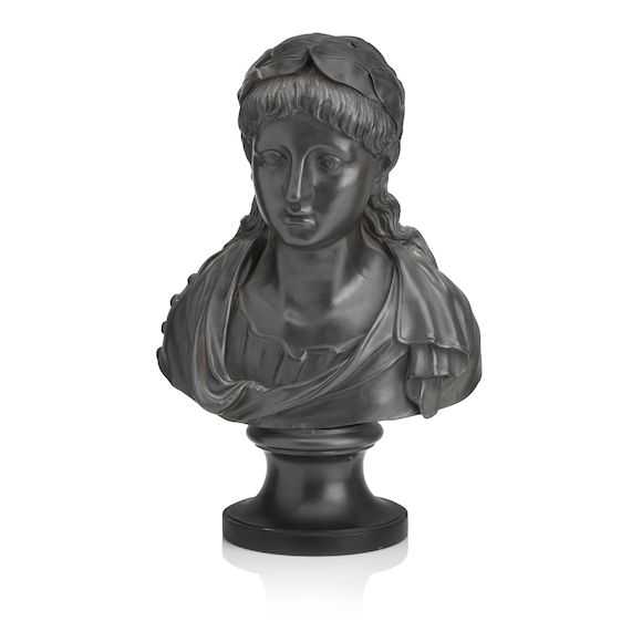 Bonhams : A Wedgwood black basalt bust of Virgil 19th century