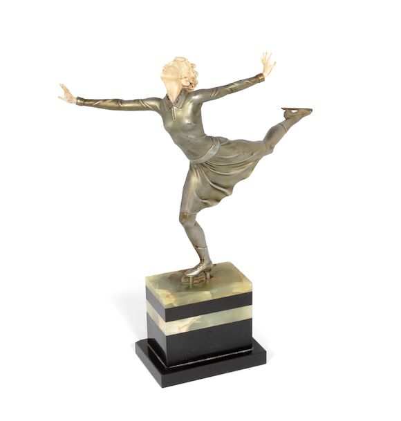 Bonhams : Ferdinand Preiss (German, 1892-1943) 'The Skater': An Art ...