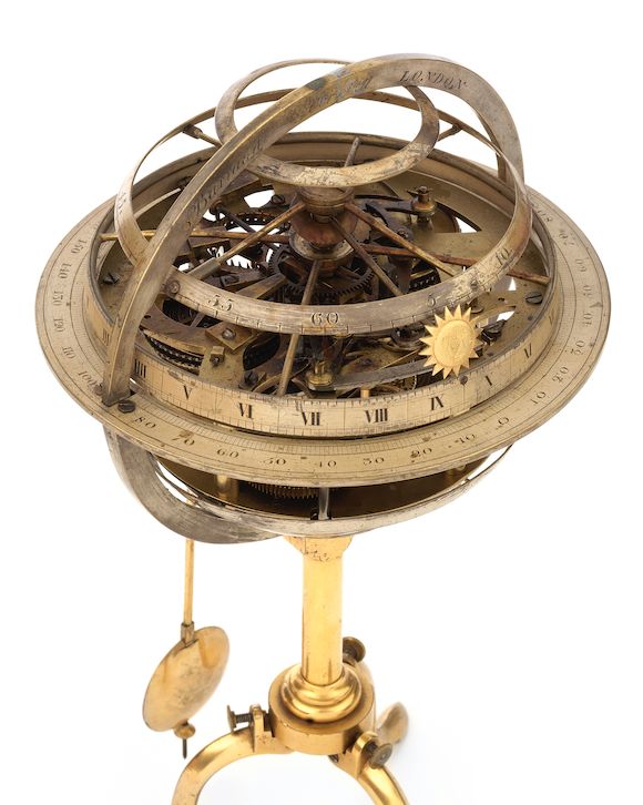 Bonhams : A very rare early 19th century lacquered and silvered brass ...