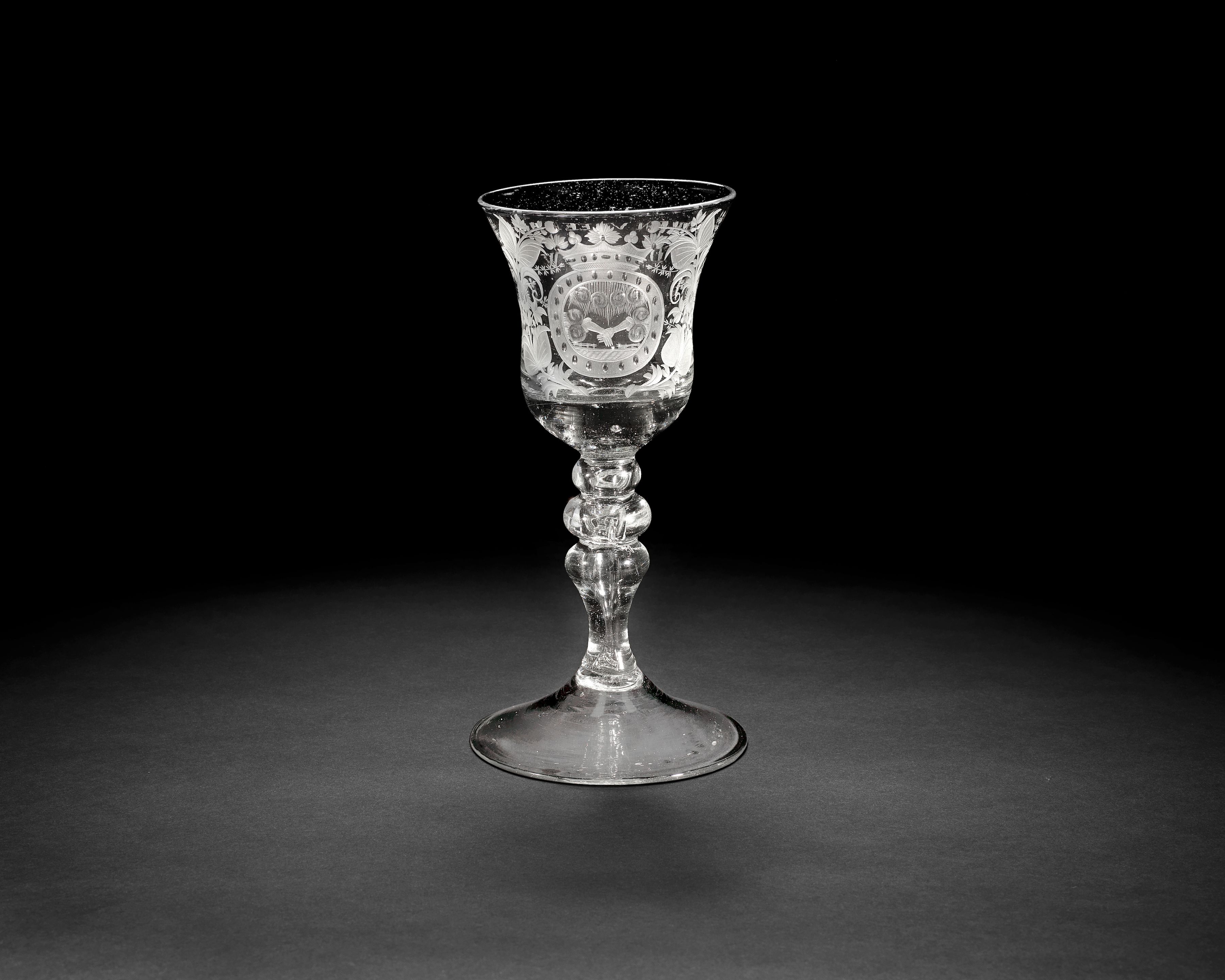 Bonhams : A Dutch engraved goblet, mid-18th century
