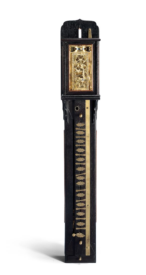 Bonhams : A 19th century Japanese striking hardwood shaku dokei clock 2
