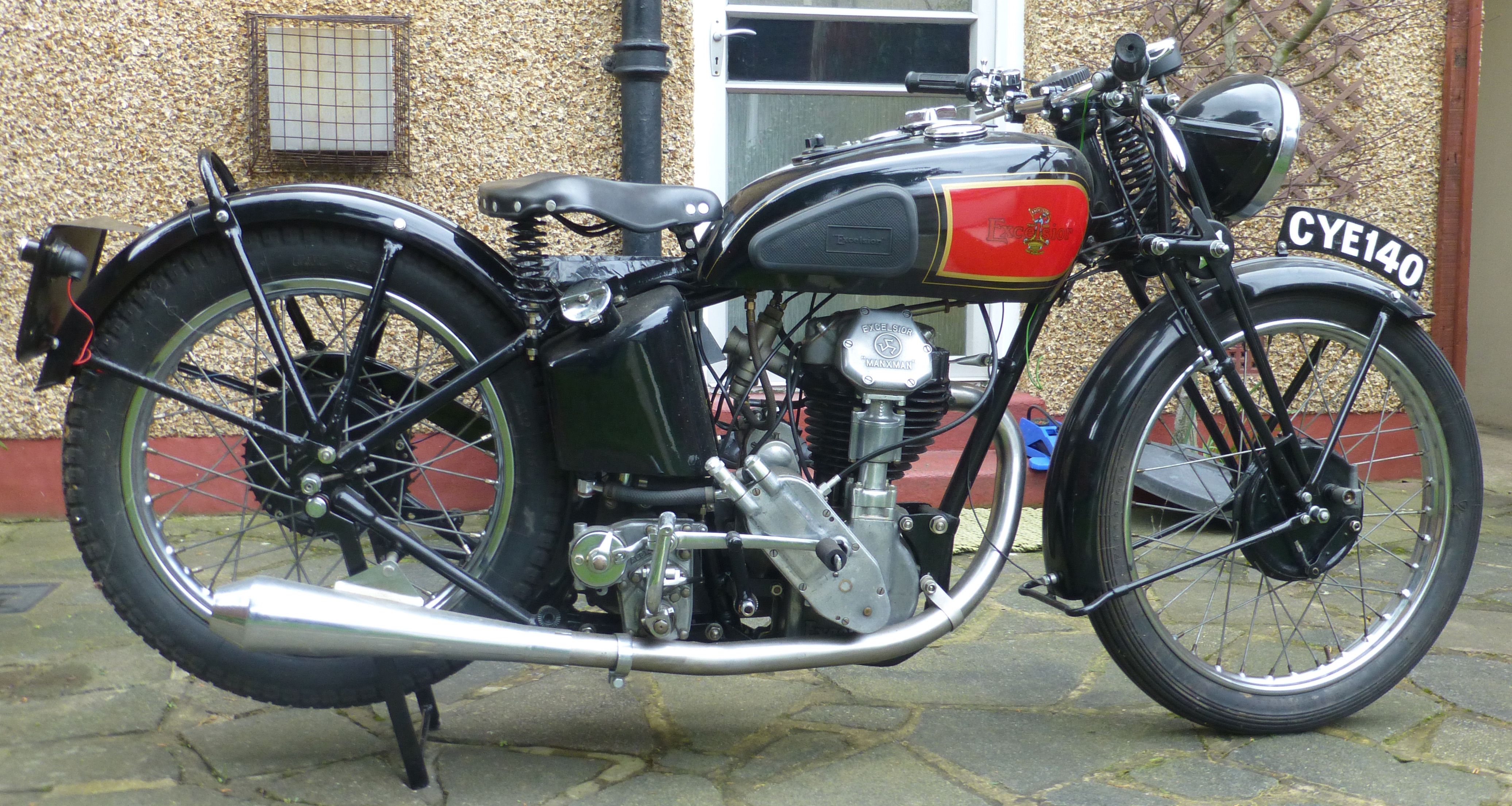 Bonhams Cars : 1935 Excelsior 350cc Manxman Frame no. MC219 Engine no. CX159