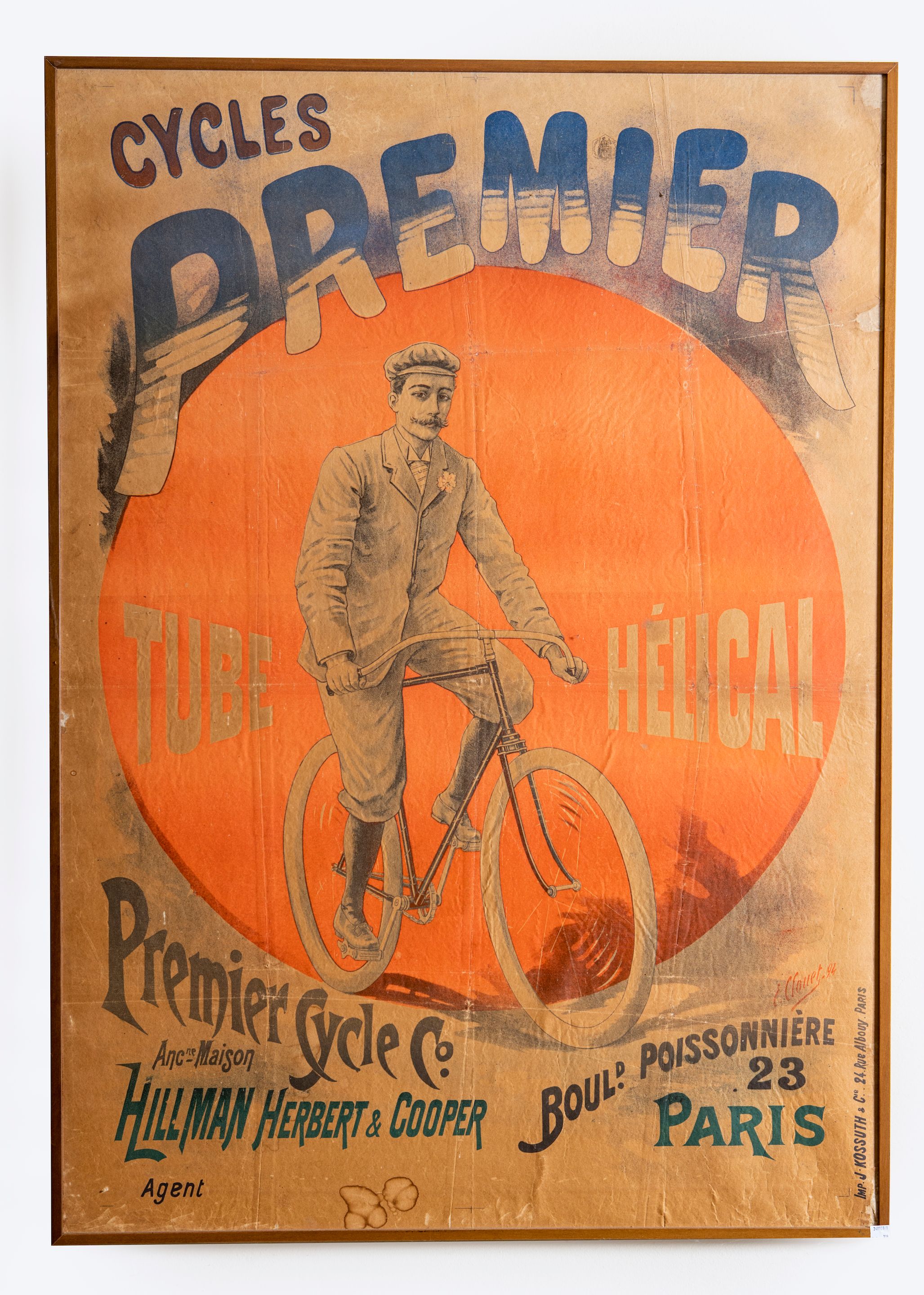 Bonhams Cars : A large Premier Cycles advertising poster