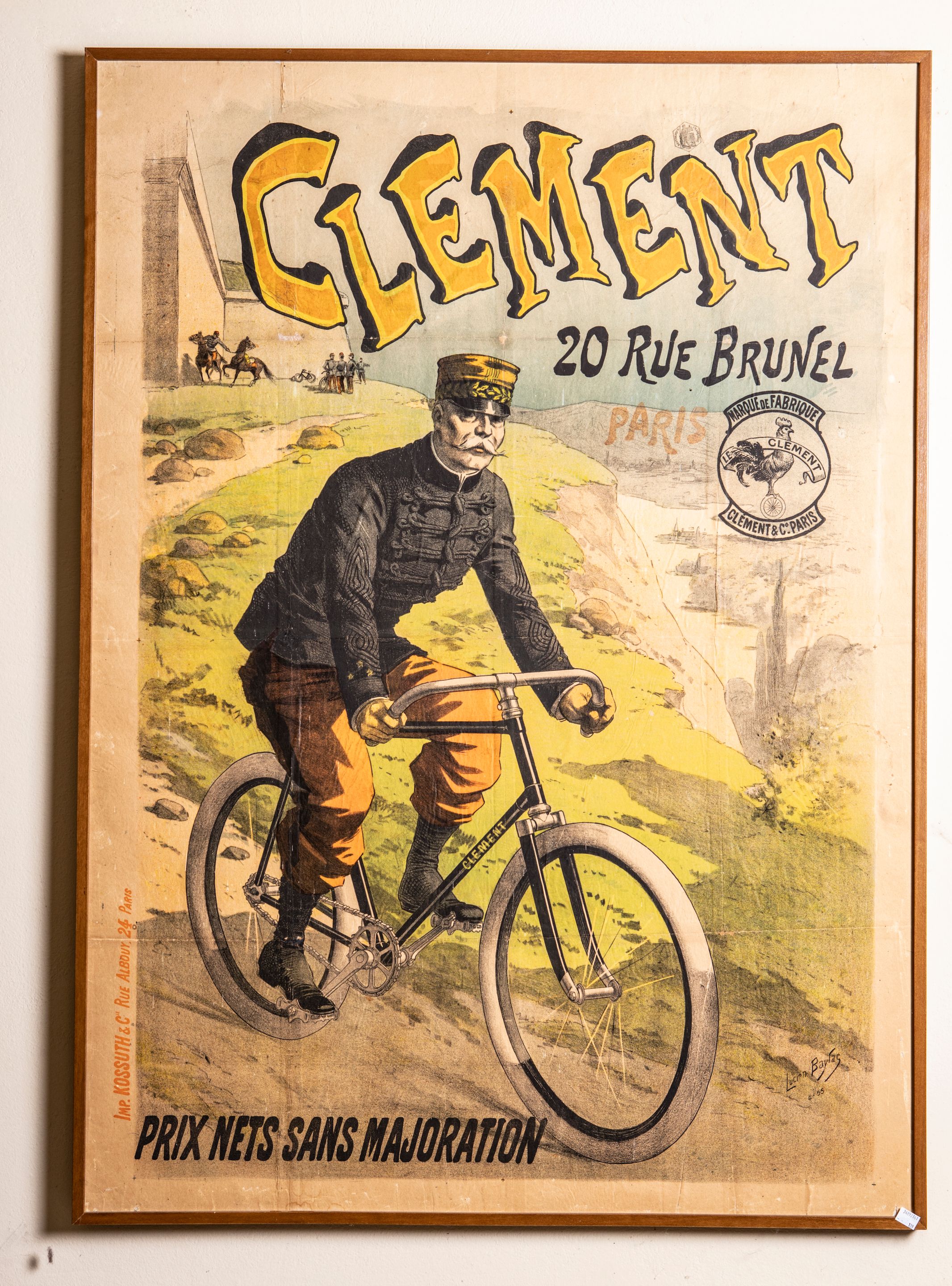 Bonhams Cars : A large Clement advertising poster