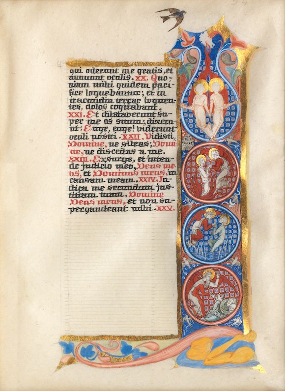 Bonhams : Phoebe Anna Traquair HRSA (1852-1936) Illumination of the Saints and text 18 x 13 cm ...