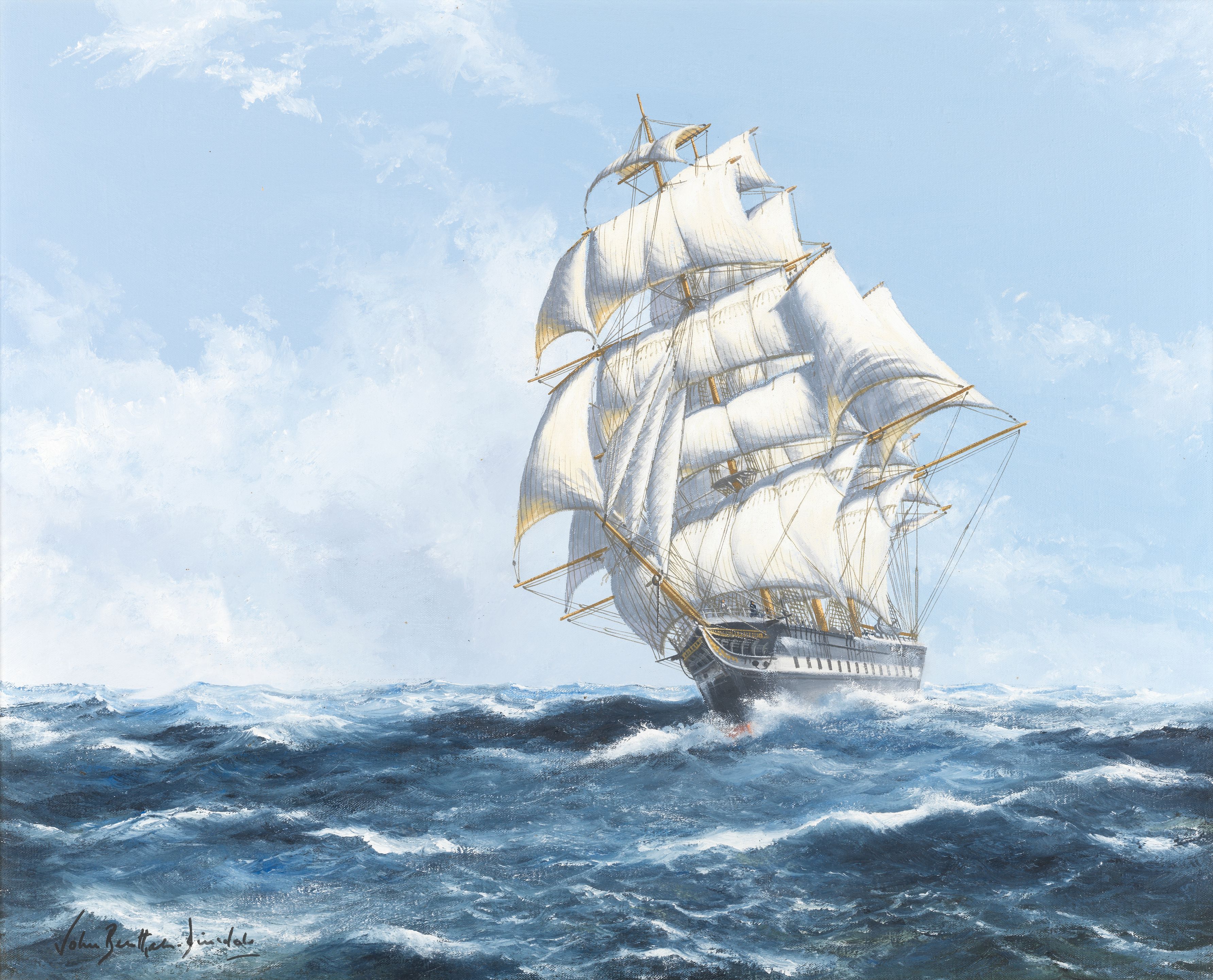 Bonhams : John Bentham Dinsdale (British, 1927-2008) 'The Clipper Ship ...